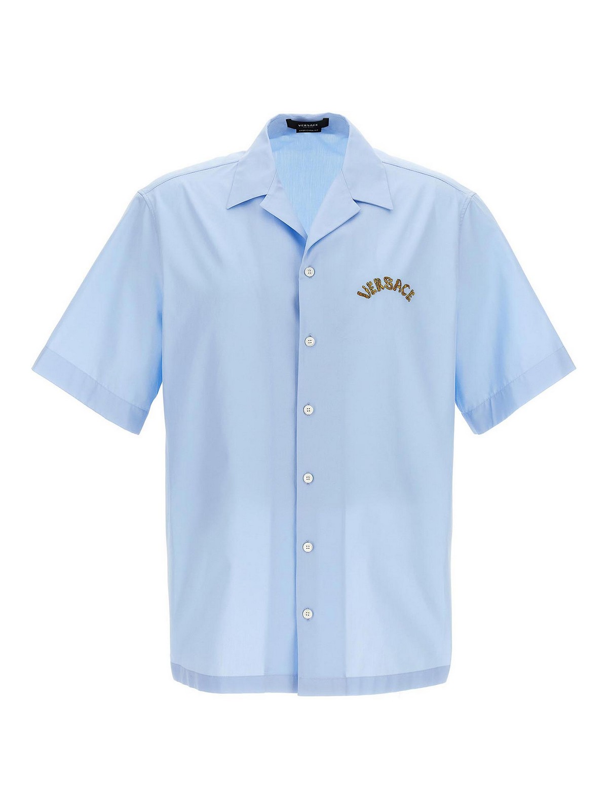 Versace Maglia con logo ricamato Azzurro | 10107091A078061V280