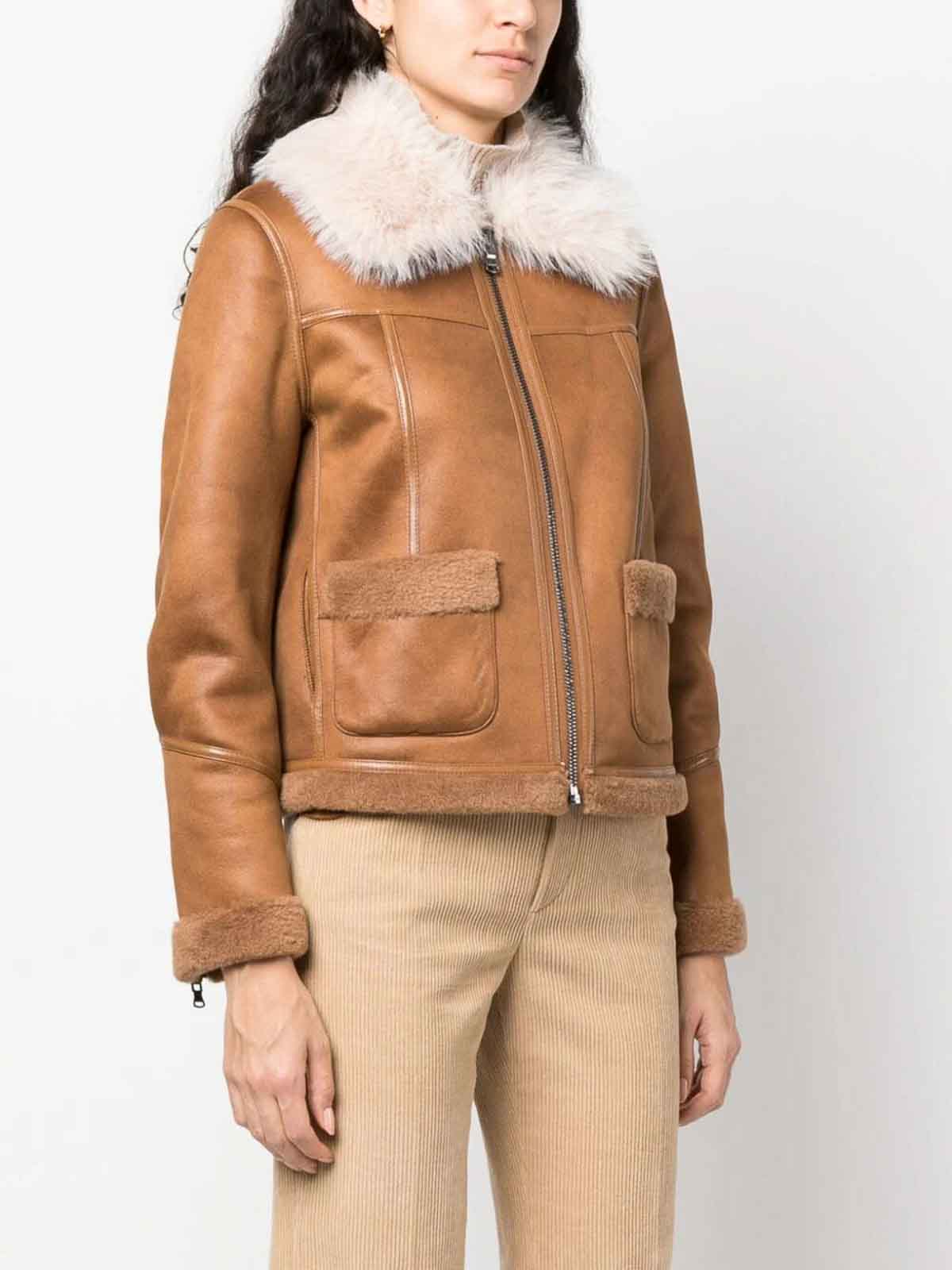 Casual jackets Urbancode - Reversible vegan leather jacket - BJ19225NUT