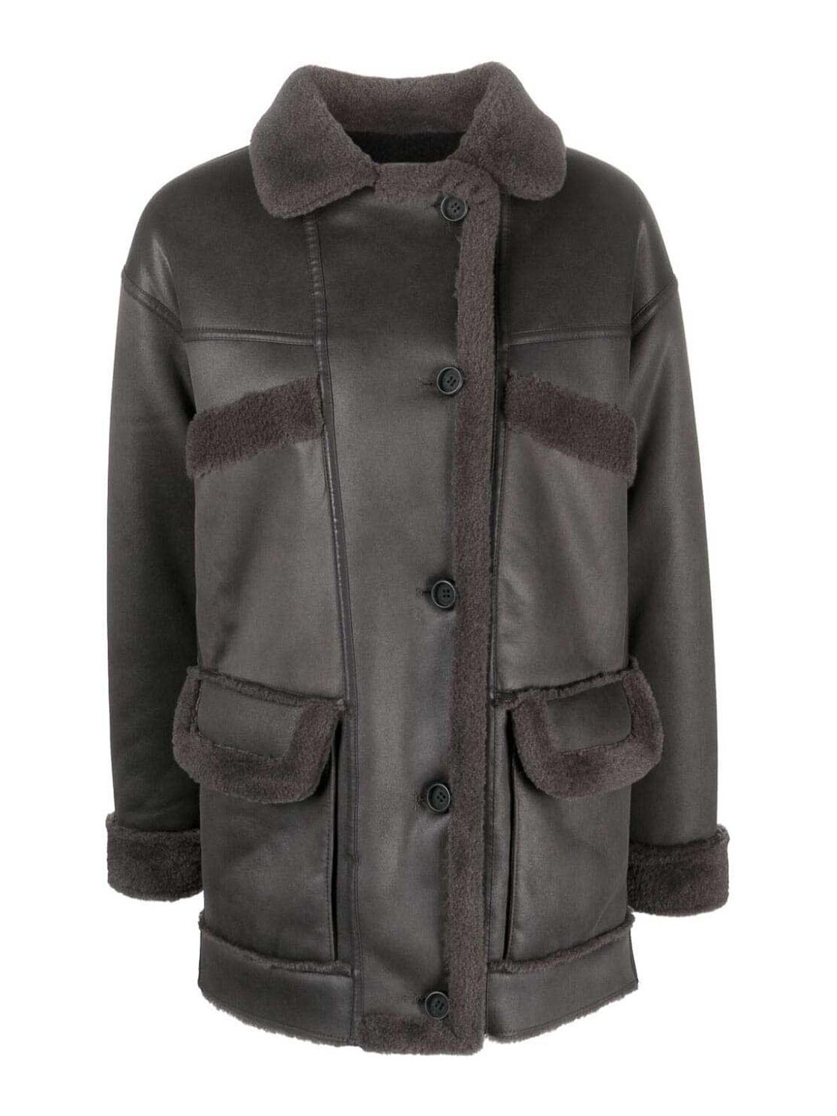 Casual jackets Urbancode - Reversible sheep skin - BJ19226SLATE