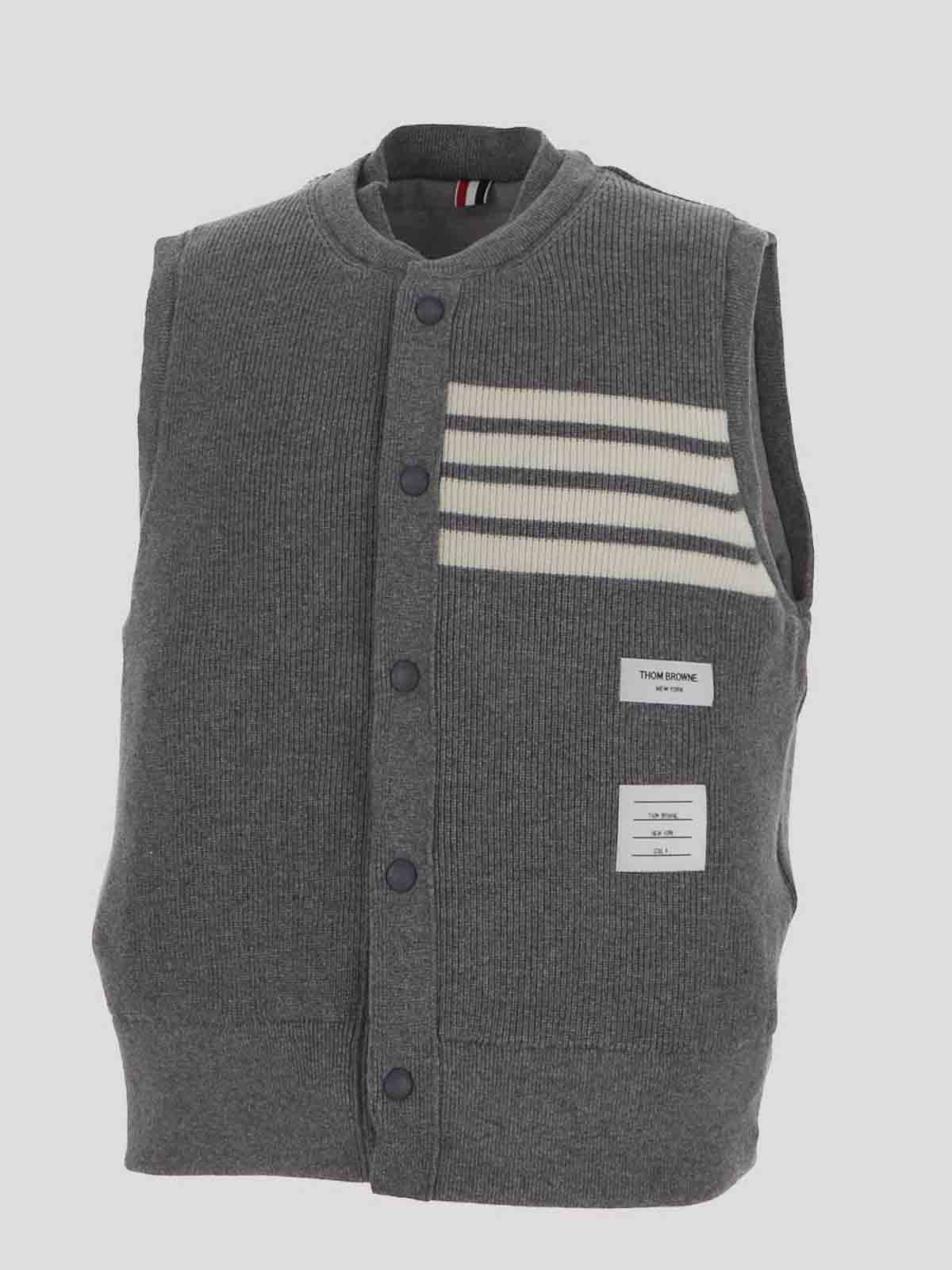 Thom Browne reversible vest - Grey - Men | MKV073AY1029055