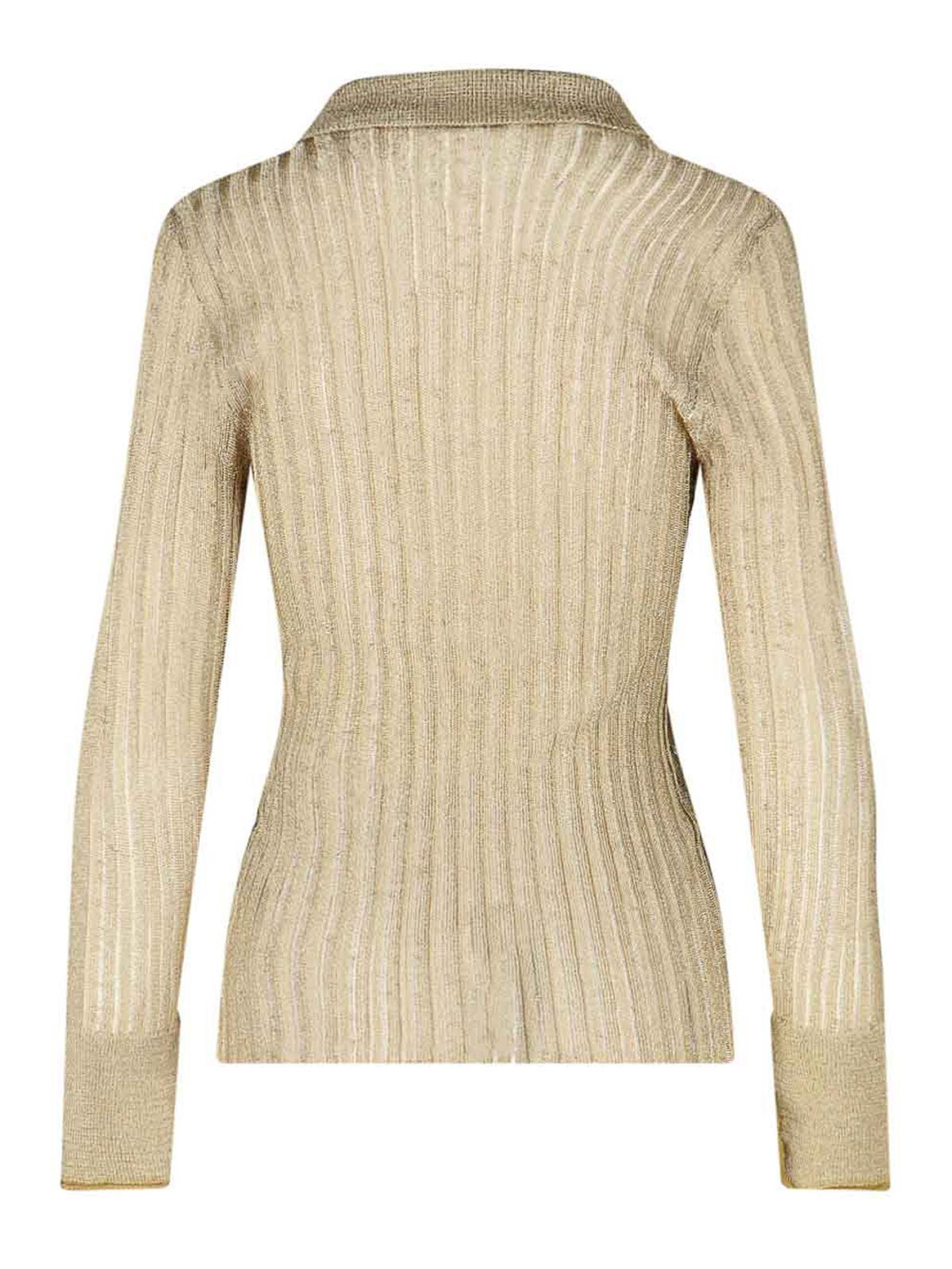 Boat necks Victoria Beckham - Metallic ribbed knit - 1123KTP004380AGOLD
