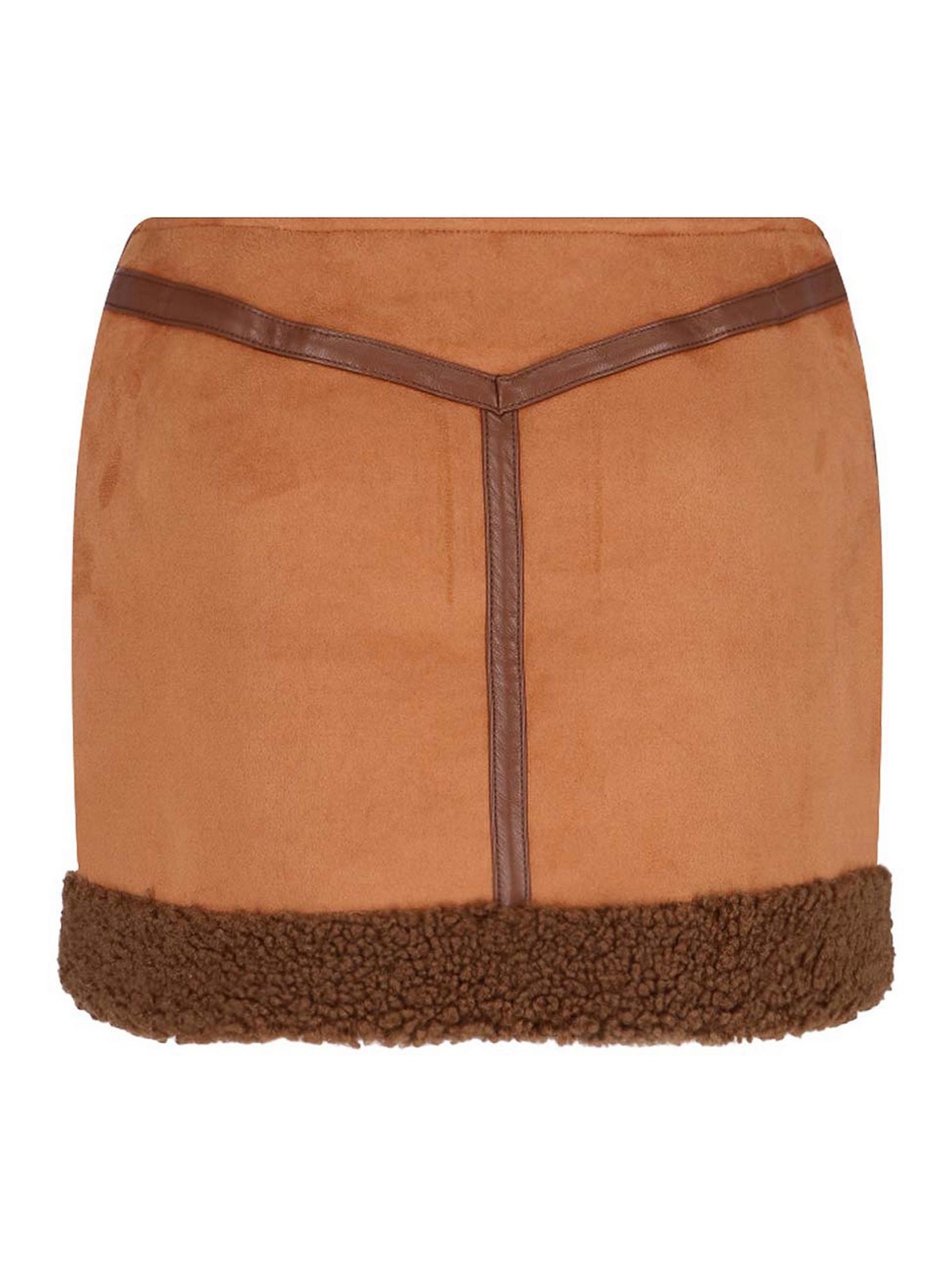 Rotate Birger Christensen Faux shearling mini skirt | RT2019171142