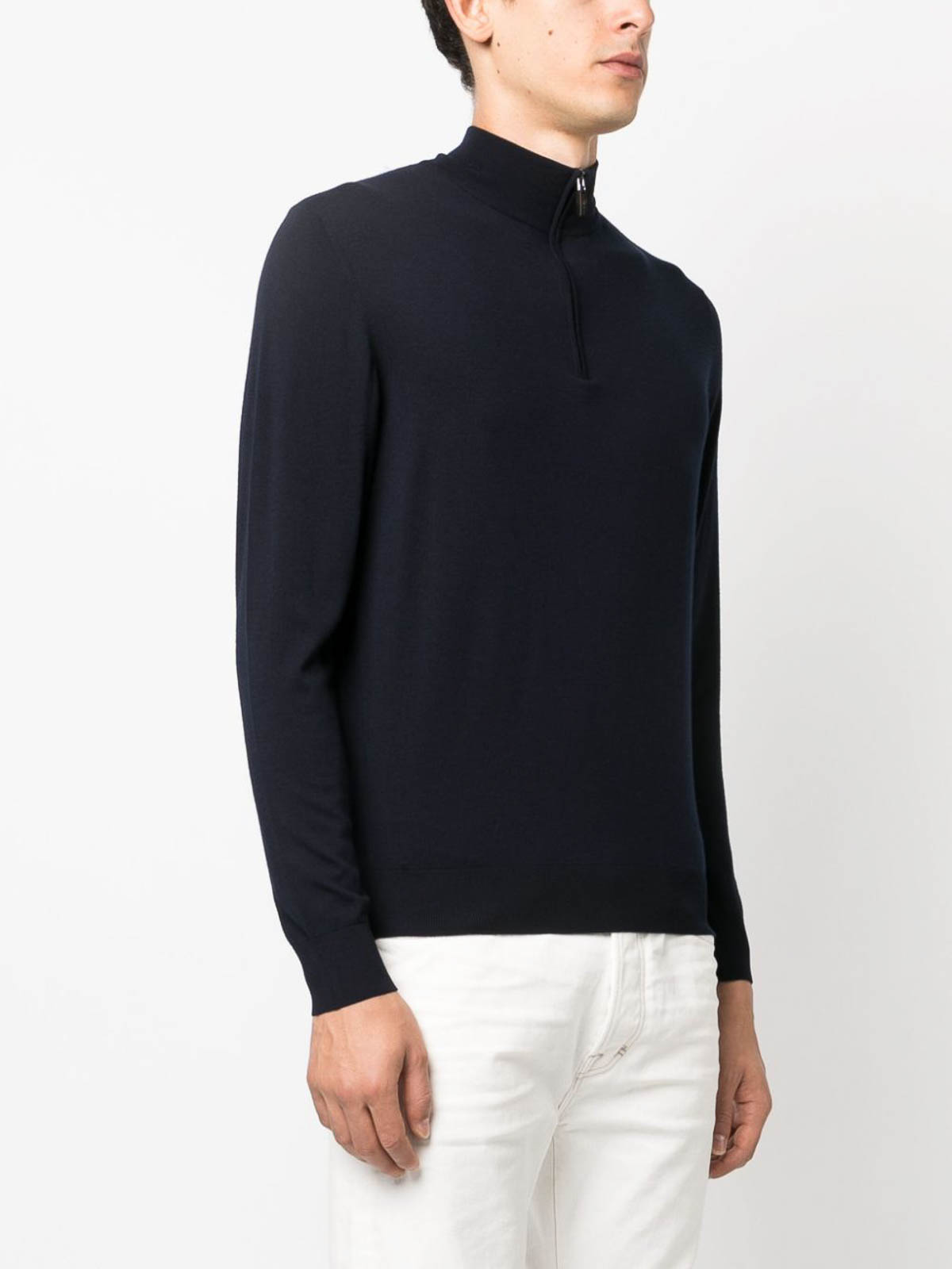 Turtlenecks & Polo necks Colombo - Wool mock neck sweater ...