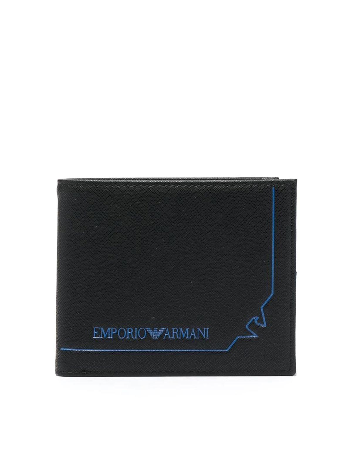 Emporio Armani Logo bifold wallet - Black - Men | Y4R168Y731E80001