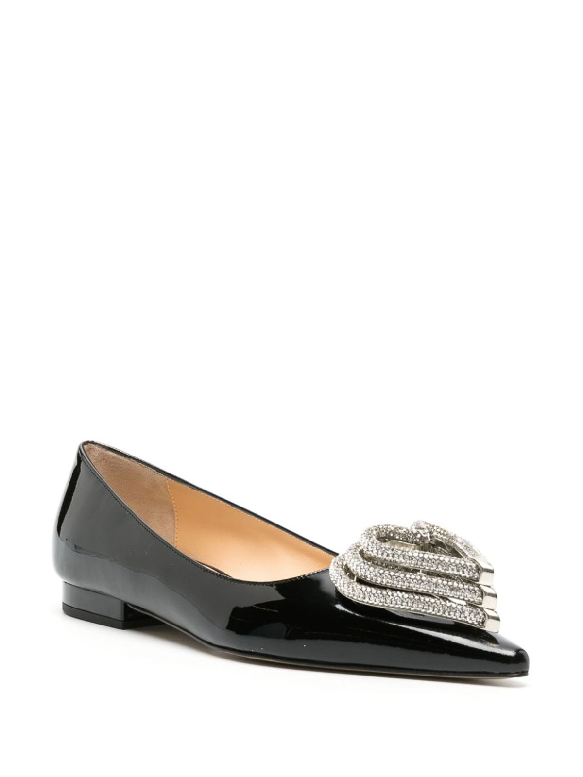 Mach & Mach Crystal ballet flats - Black | FW23S0388PATBLACK