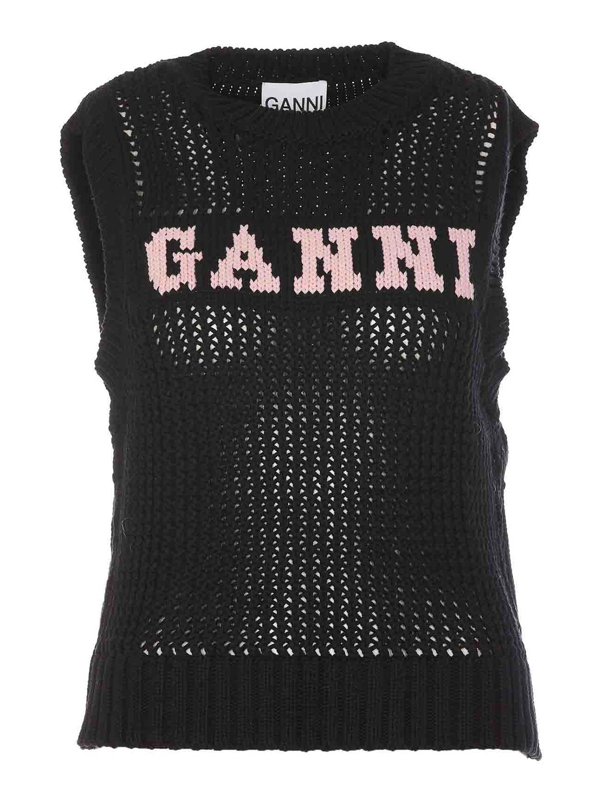 Ganni Logo vest - Black - Women | K2047099