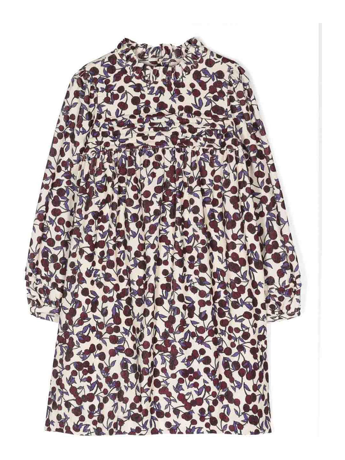 Knee length dresses Bonpoint - Printed cotton velvet girl bonpoint ...