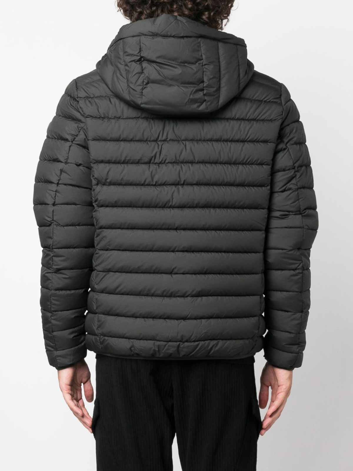 Padded jackets Save the Duck - Black Padded High Neck Hooded Jacket ...