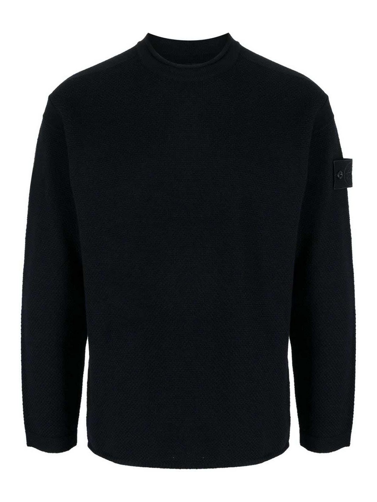 Stone Island Compass Knit Jumper - Blue - Men | 7915562FAV0020