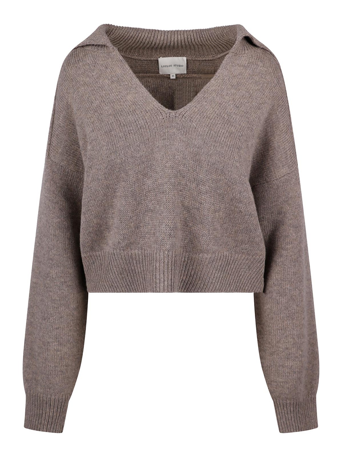 Col en V Loulou Studio - Pull À Col V - Gris - AKSIASHESMELANGE Col en V Loulou Studio - Pull À Col V - Gris - AKSIASHESMELANGE