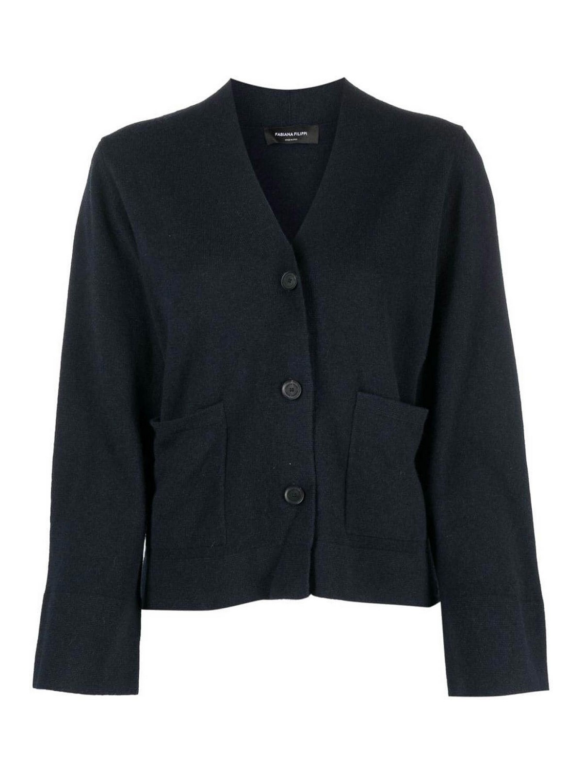 Fabiana Filippi V neck cardigan - Blue - Women | MAD223F312H7375131