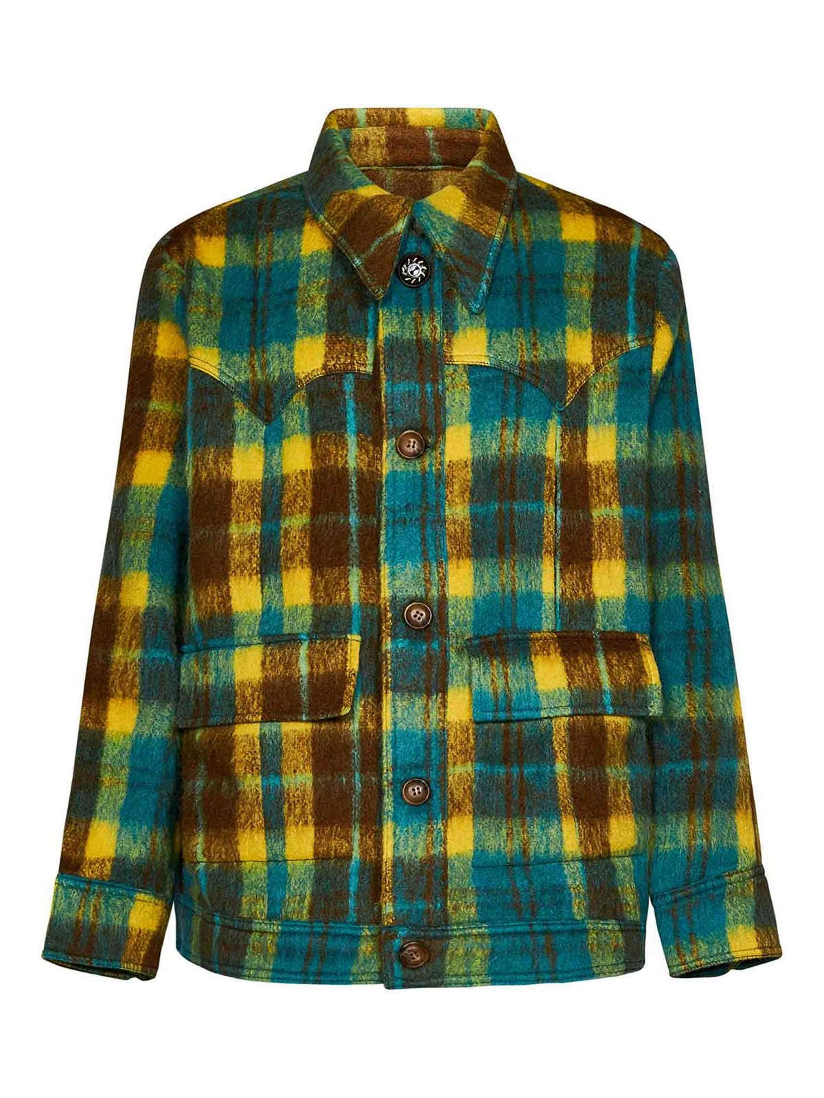 Casual jackets Andersson Bell - Checked Wool Blend Jacket in Yellow and ...