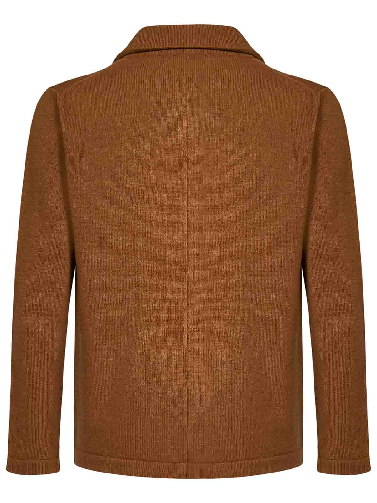 Blazers Boglioli - Walnut Virgin Wool Blazer - 91526FB28200330 | thebs.com