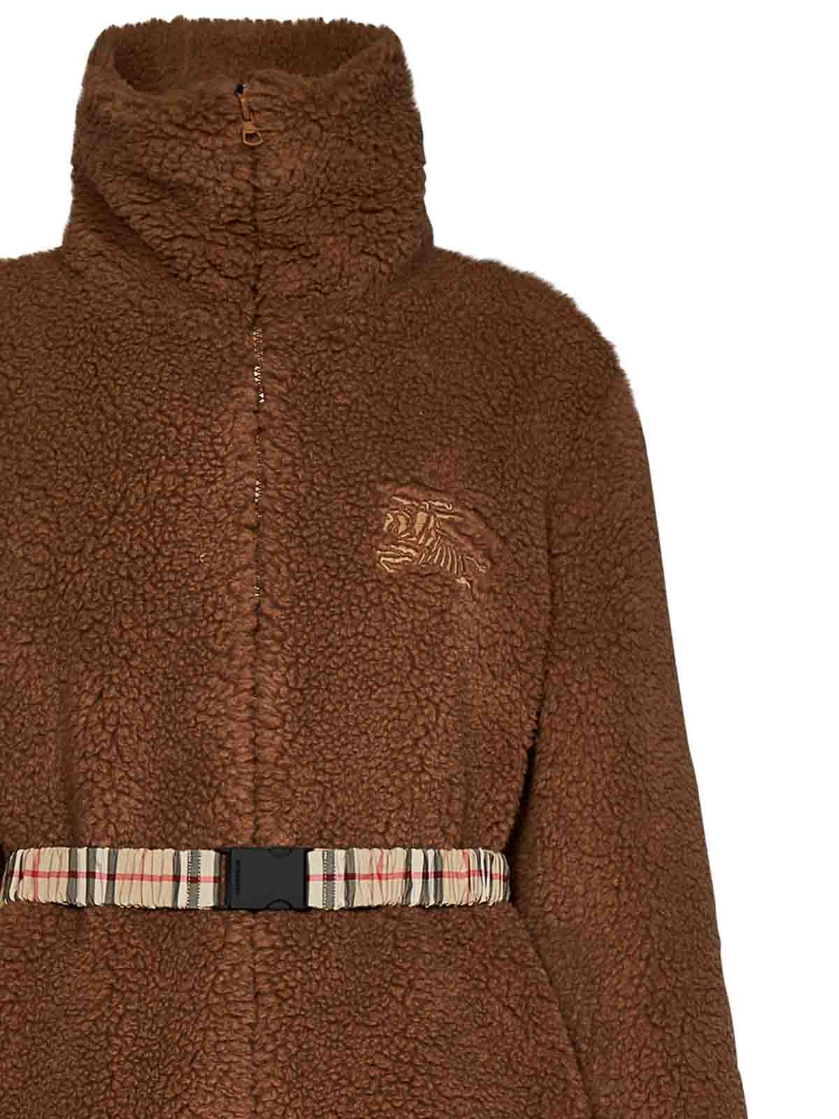 Short coats Burberry - Camel Teddy Fabric Coat - 8072685