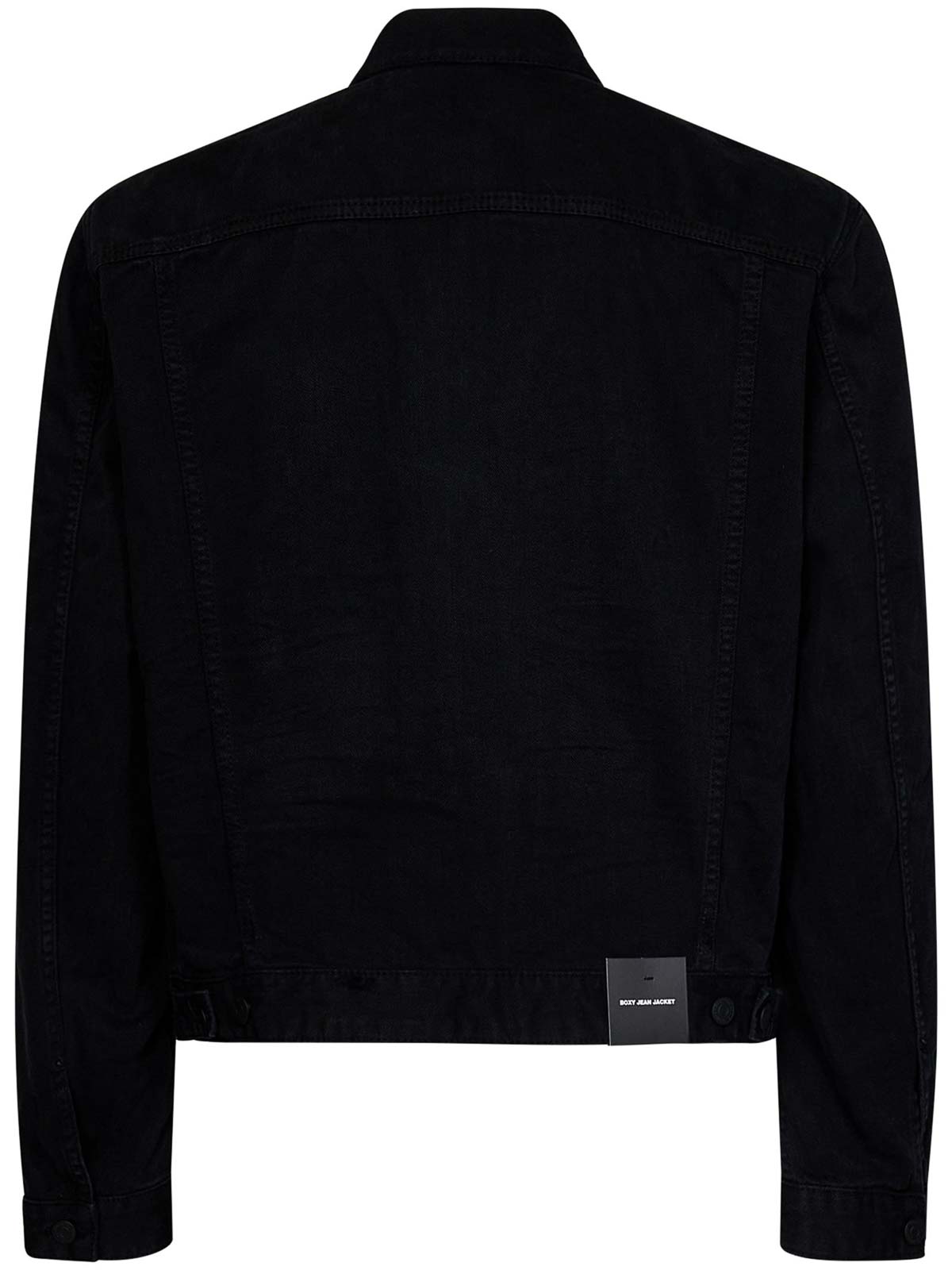 Dsquared2 Black Denim Jacket with Leather Insert | S79AM0052S47925900