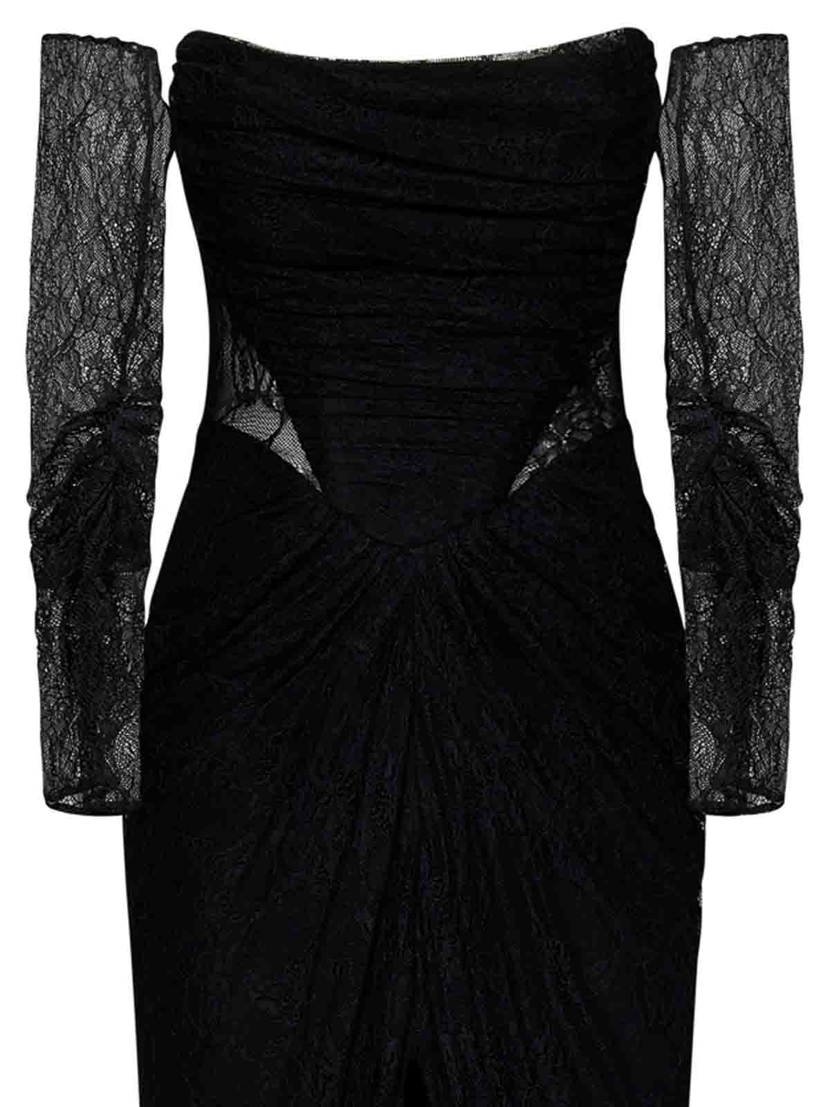 Rhea costa Lace blend maxi dress - Black - Women | 23208DLGBLACK