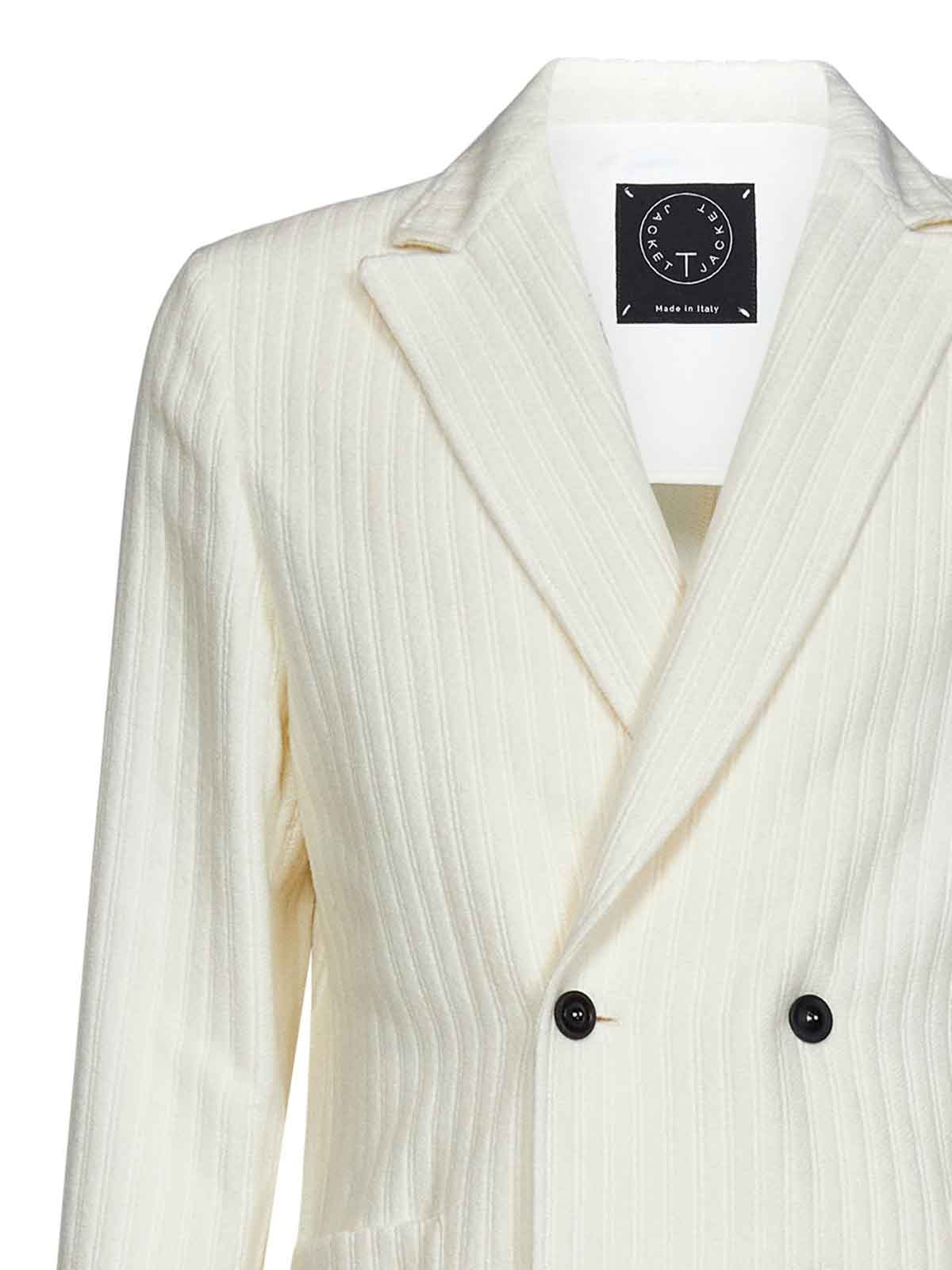 Blazers Tonello - Ribbed Knit Double-Breasted Blazer - 51G487J9621B001