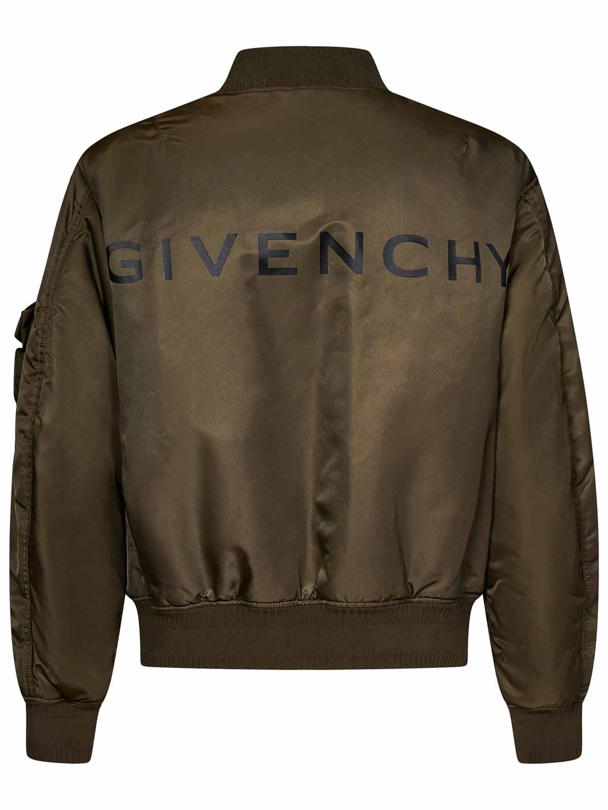 Casual jackets Givenchy - Padded Khaki Nylon Bomber Jacket - BM012F14JD305