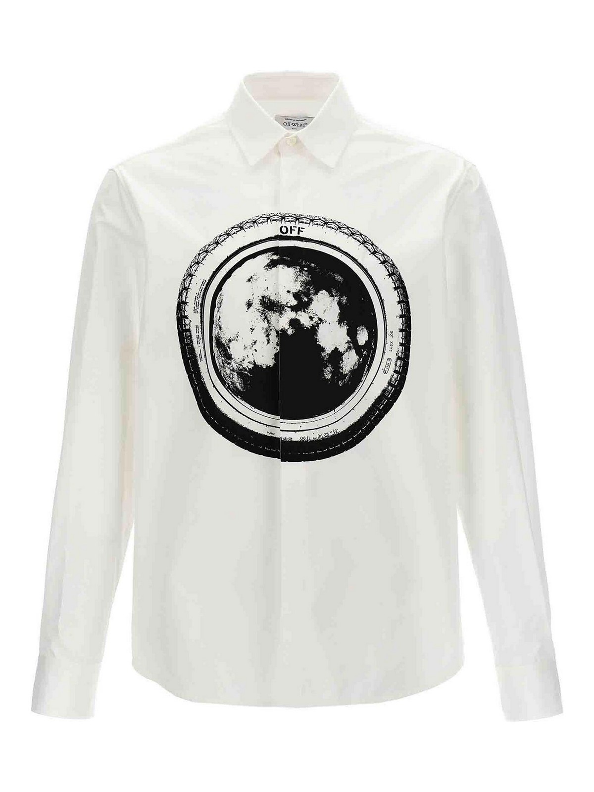 Off-White tyre moon shirt - White - Men | OMGE024F23FAB0010110