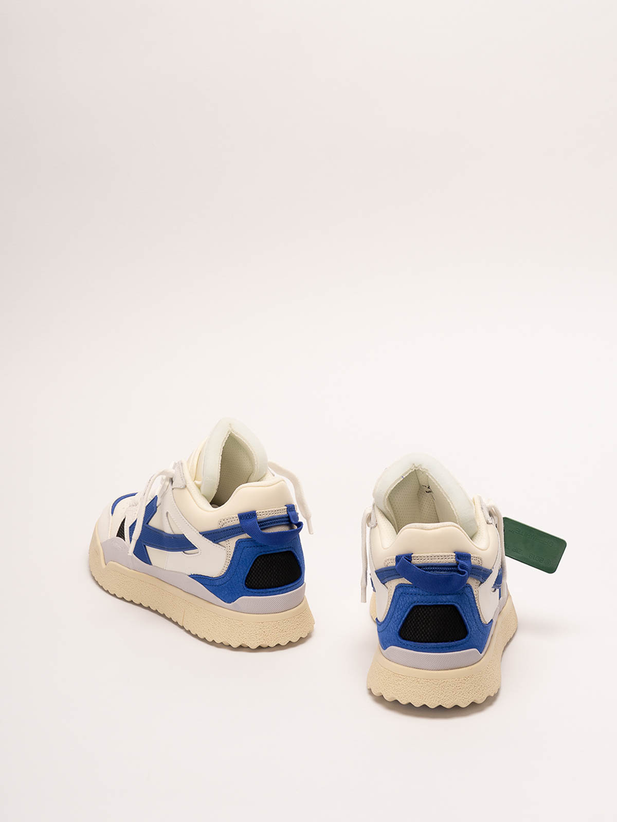 Off-White `sponge` leather mid-top sneakers | OMIA234F23LEA0010169