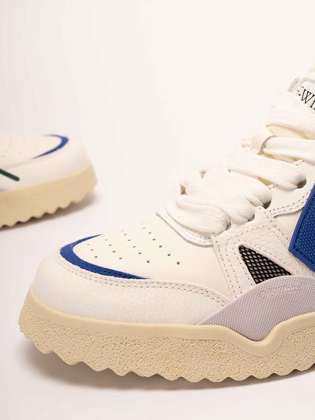 Off-White `sponge` leather mid-top sneakers | OMIA234F23LEA0010169