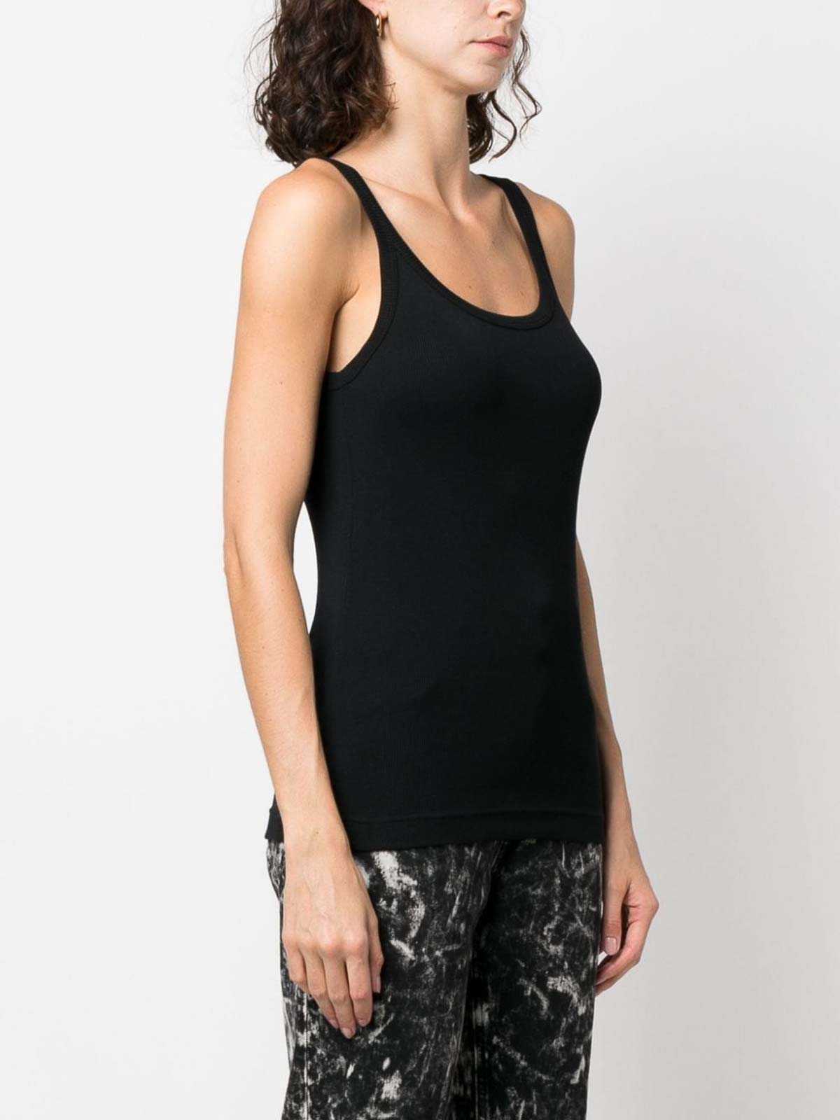 Top e canotte Dolce & Gabbana - Canotta a costine con patch logo ...