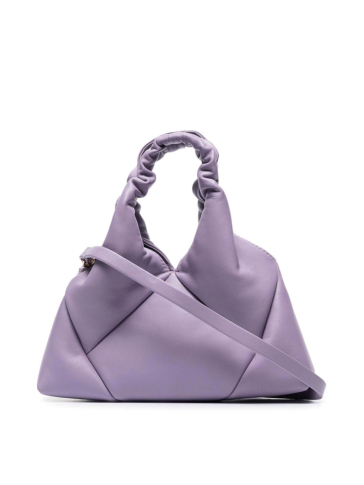 Reco mini didi padded leather tote bag - Beige | MINIDIDIBAGVIOLETA