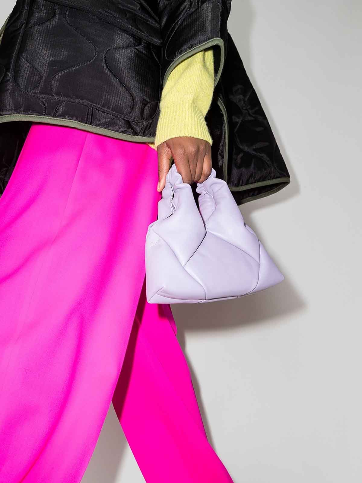 Reco mini didi padded leather tote bag - Beige | MINIDIDIBAGVIOLETA