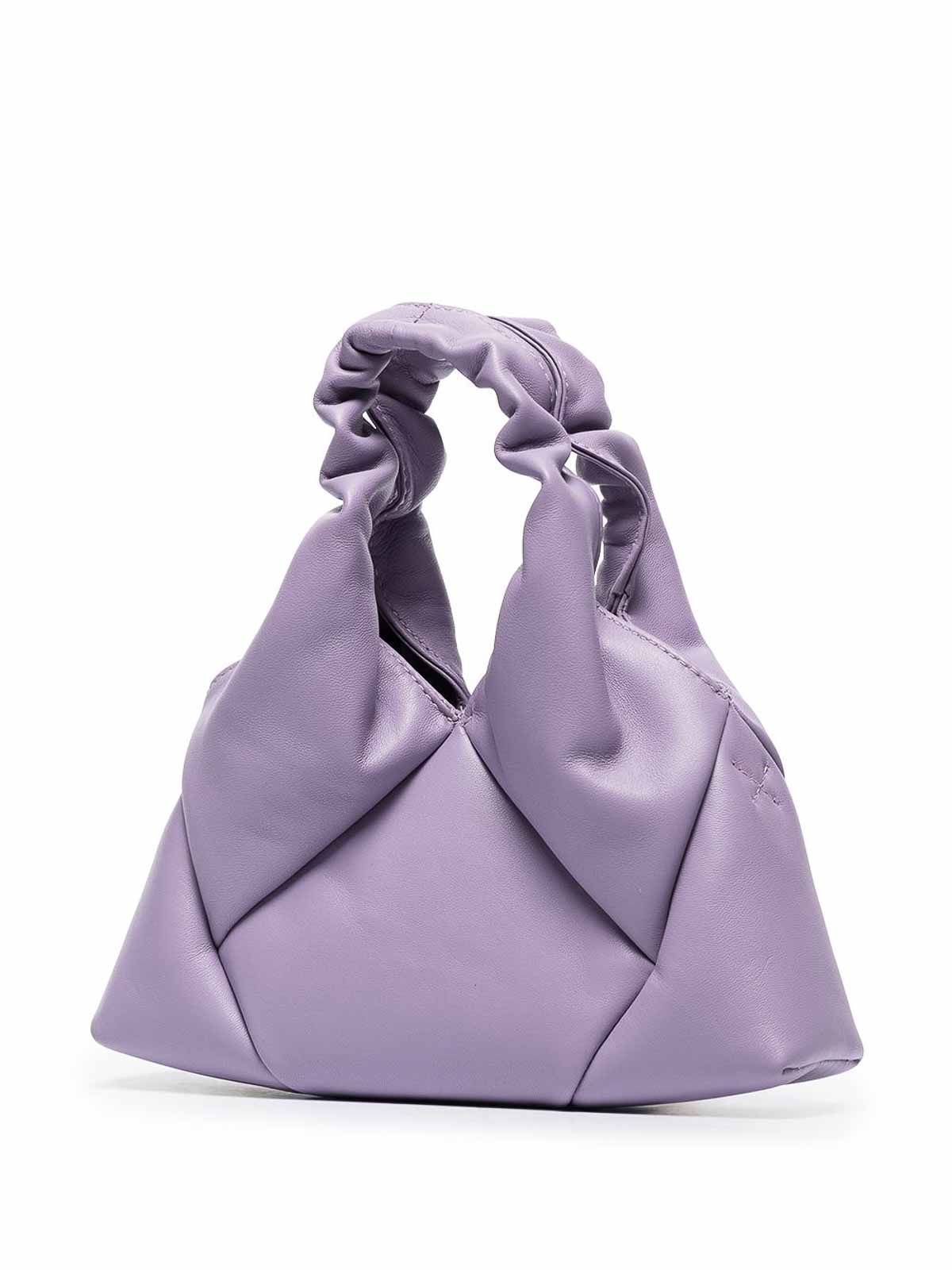 Reco mini didi padded leather tote bag - Beige | MINIDIDIBAGVIOLETA