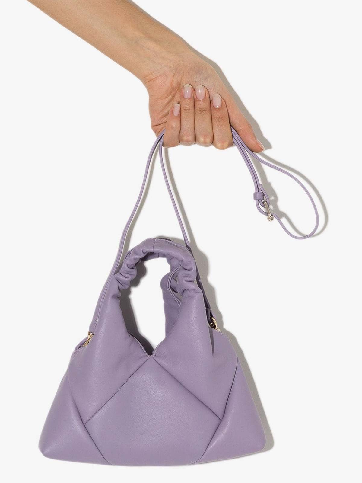 Reco mini didi padded leather tote bag - Beige | MINIDIDIBAGVIOLETA