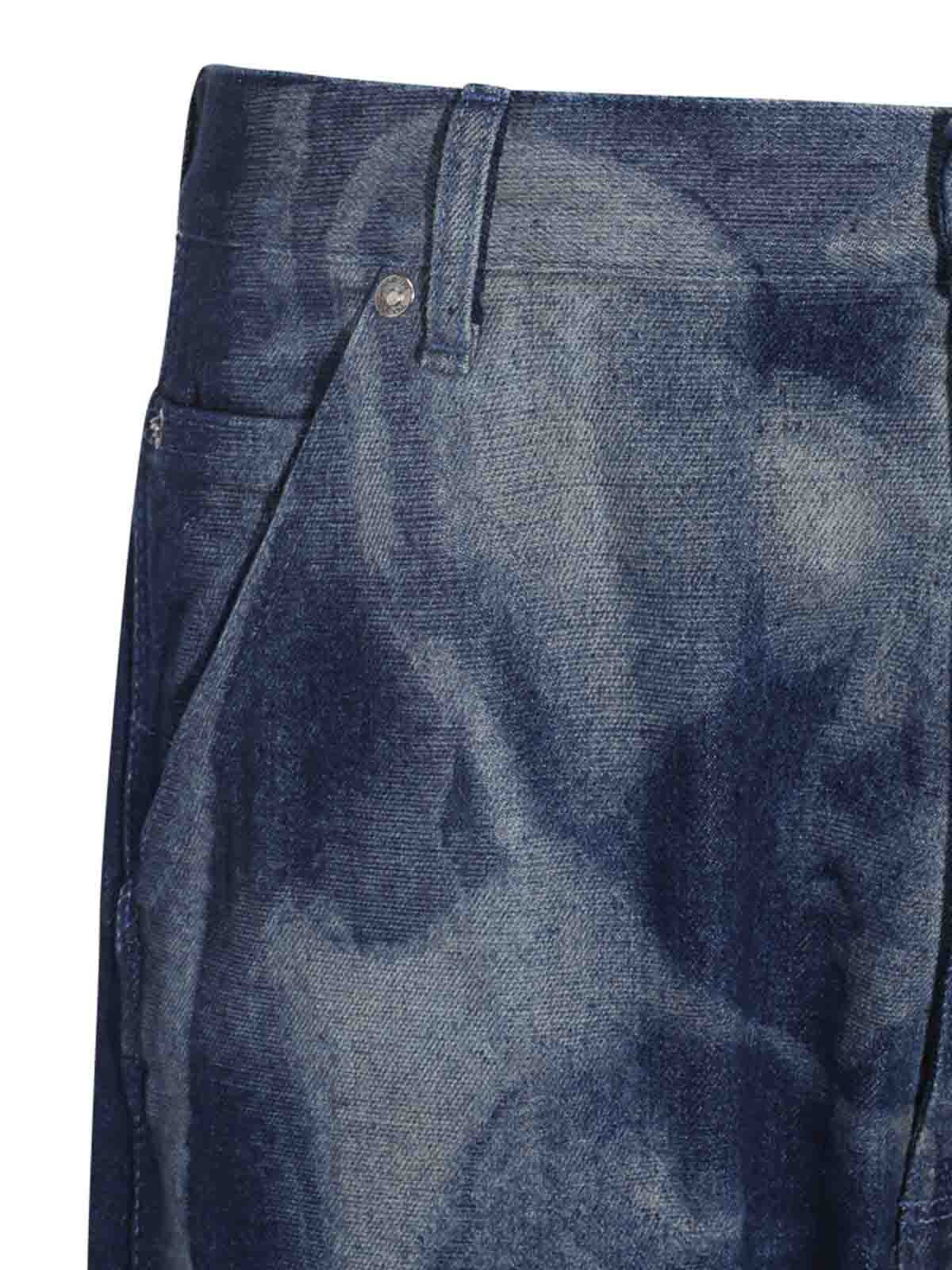 Off-White Blue denim body scan jeans - Blue | OMYA173S23DEN0016900