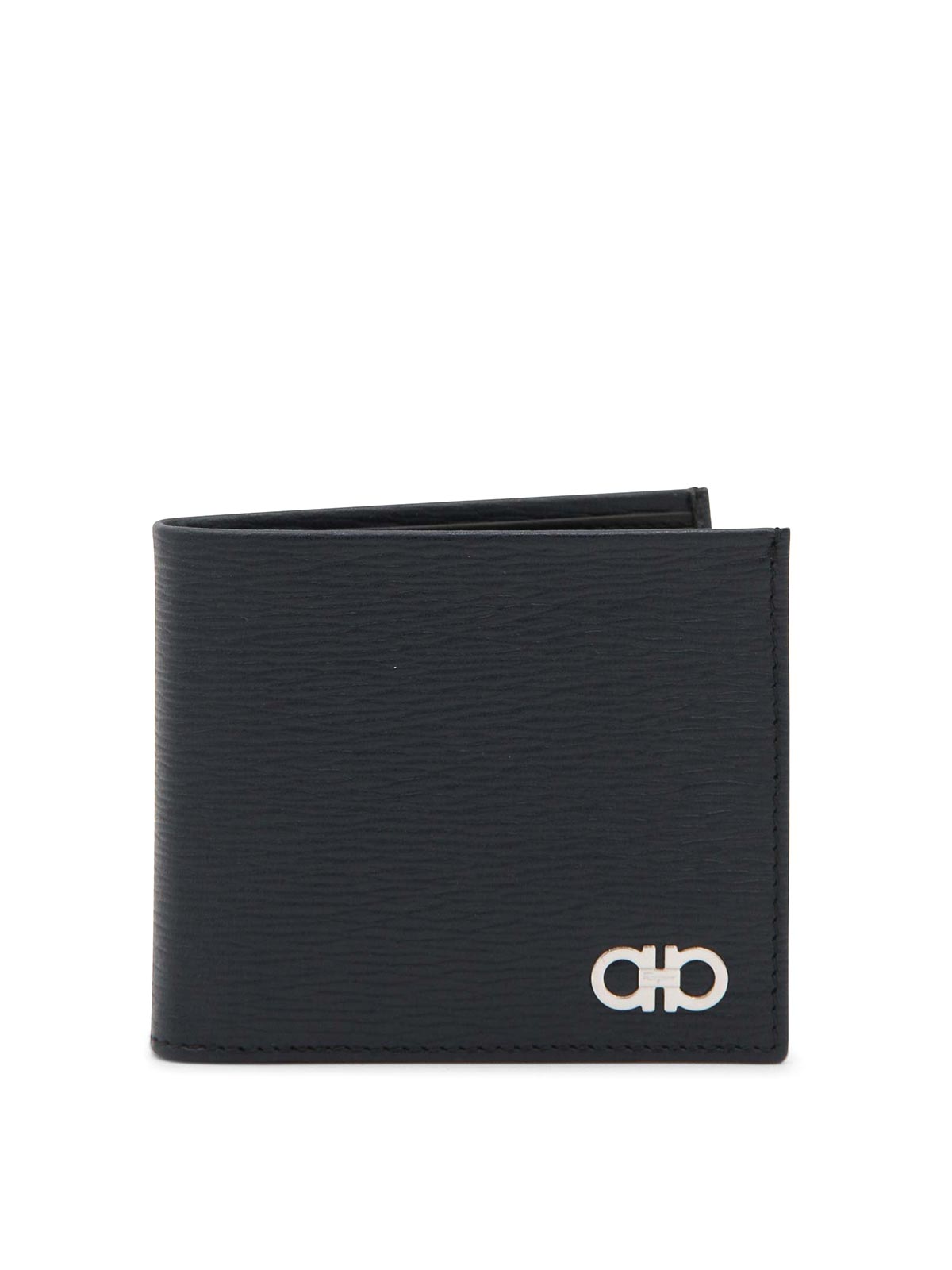 Ferragamo Black leather gancini wallet - Black | 74485066A063031