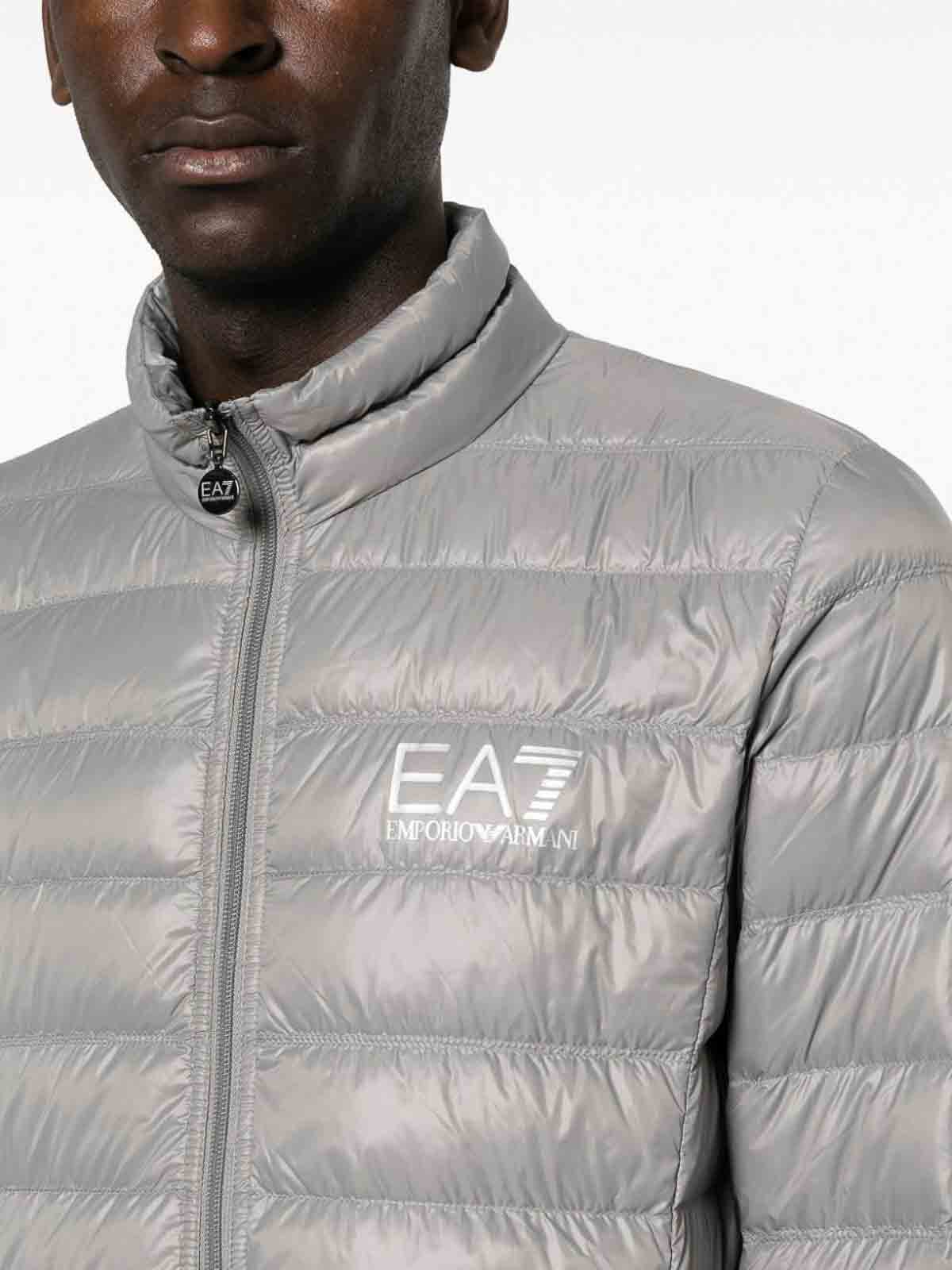 EA7 Emporio Armani Logo down jacket - Grey - Men | 8NPB01PN29Z1920