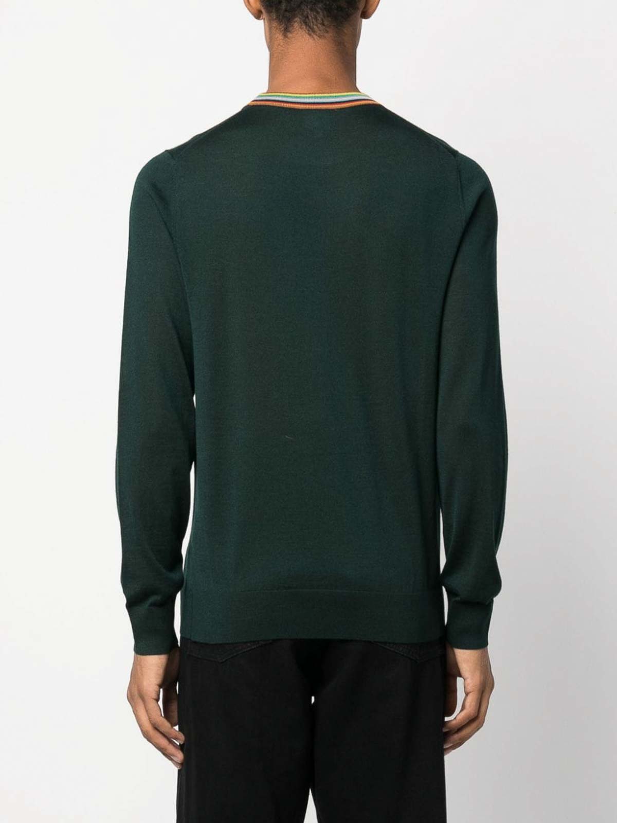 Crew necks Paul Smith - Signature stripe wool and silk blend sweater ...
