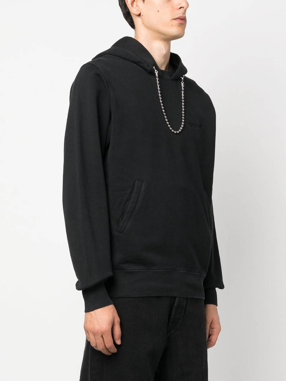 Ambush Chain cotton hoodie - Black - Men | BMBB027F23FLE0011010