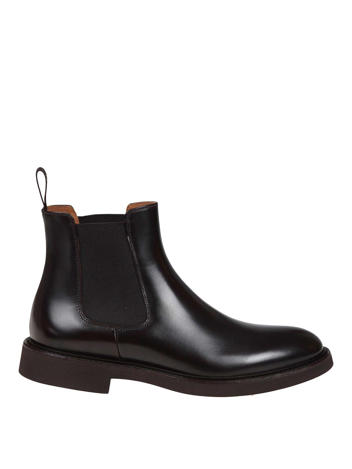 Doucal's chelsea boot in ebony leather - Men | DU1343GENOUF007TM02