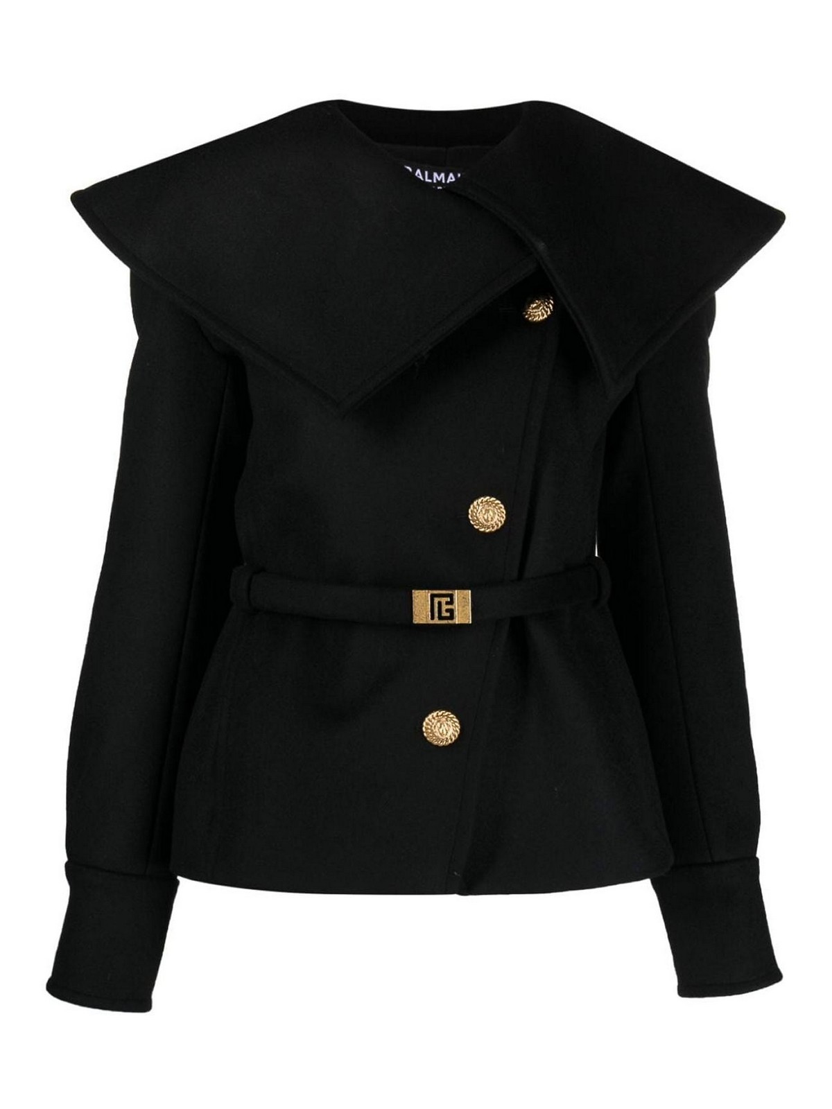 Casual jackets Balmain - Belted jacket - BF0TE160WB720PA | thebs.com