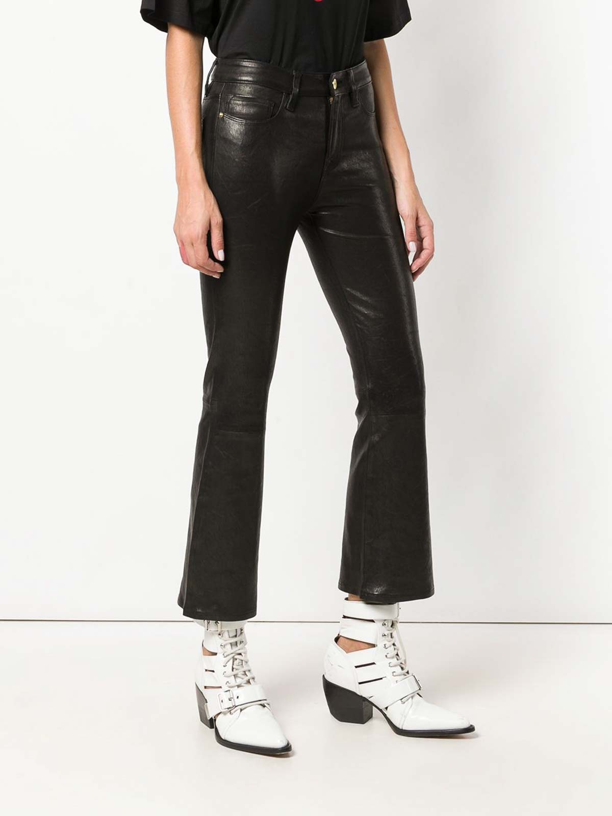 Casual trousers Frame - Le crop mini boot - LWLT0171WASHED