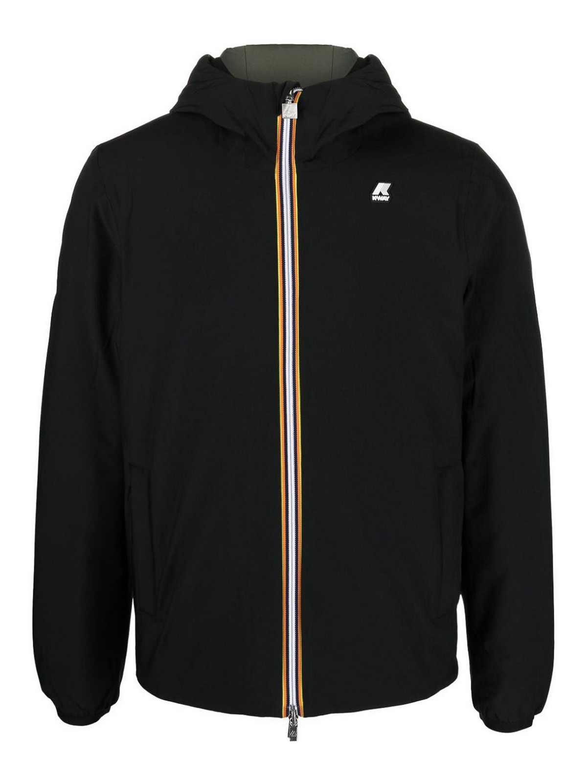 K-way Logo-appliqua'© jacket - Black - Men | K21253WAH3BLACKGREEN