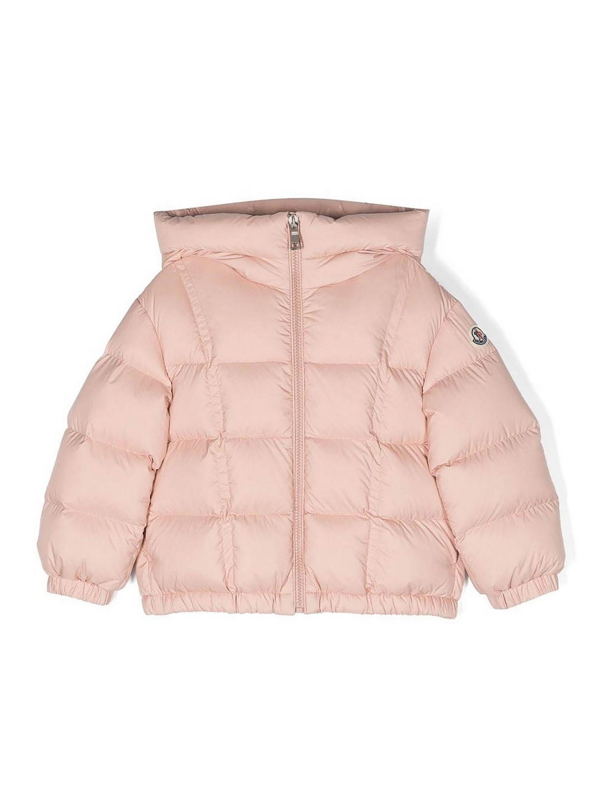 Padded jackets Moncler Jr - Pink padded jacket appliqua'© logo - 1A00071595FD51U