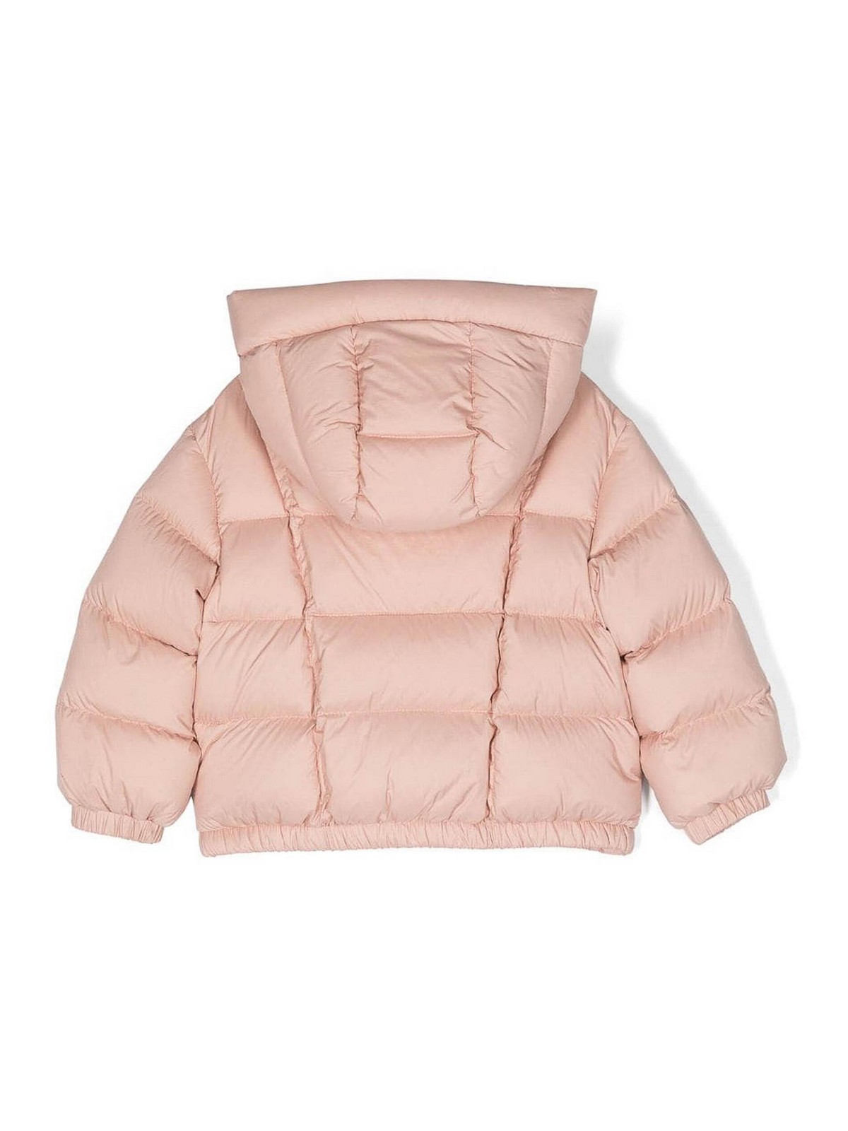 Padded jackets Moncler Jr - Pink padded jacket appliqua'© logo - 1A00071595FD51U