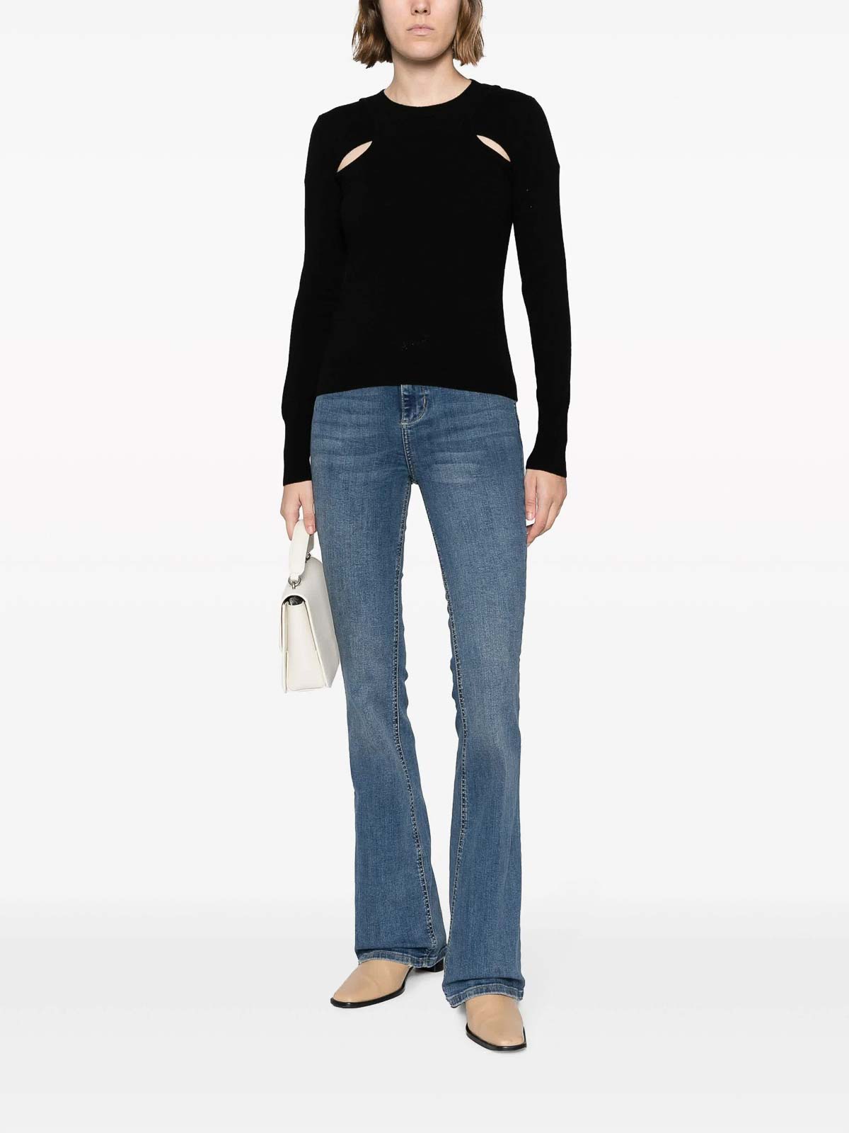 Boat necks Pinko - Skunk cashmere knit - 101929A16ZZ99 | thebs.com