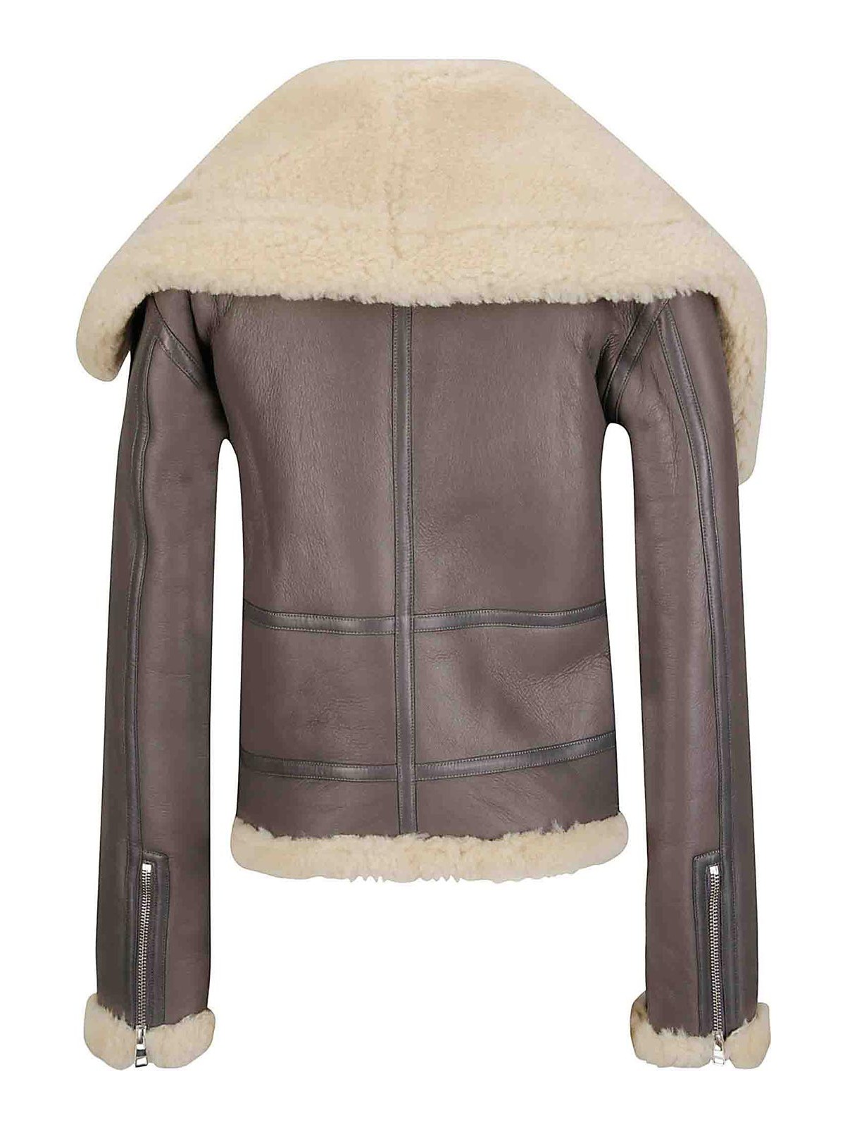 Leather jacket J.W. Anderson - Asymmetric collar aviator jacket ...