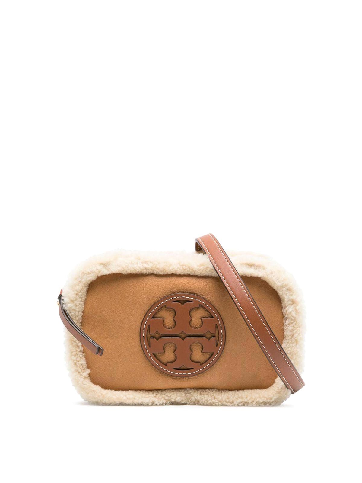 Cross body bags Tory Burch - `miller` shearling mini crossbody bag ...