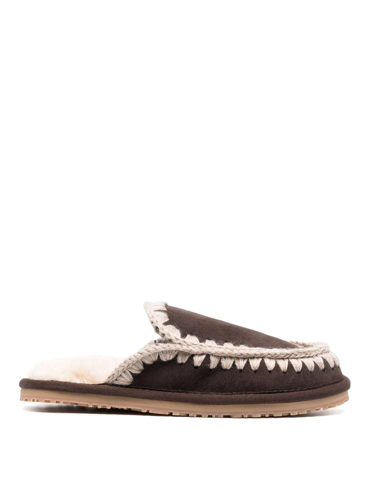 Mou Full eskimo stitch slippers - Women | FULLESKIMOSTITCHMOCHA