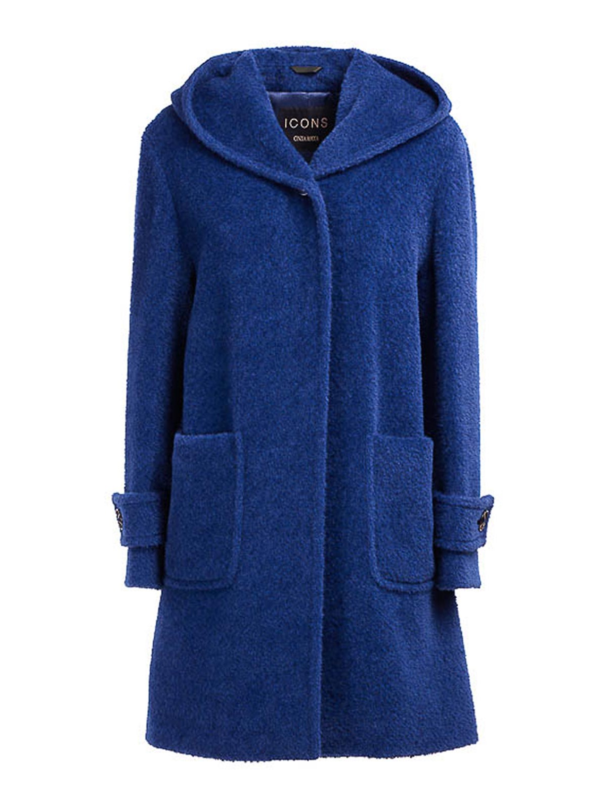 Cinzia Rocca Coat with hood - Blue - Women | UR2300163C103