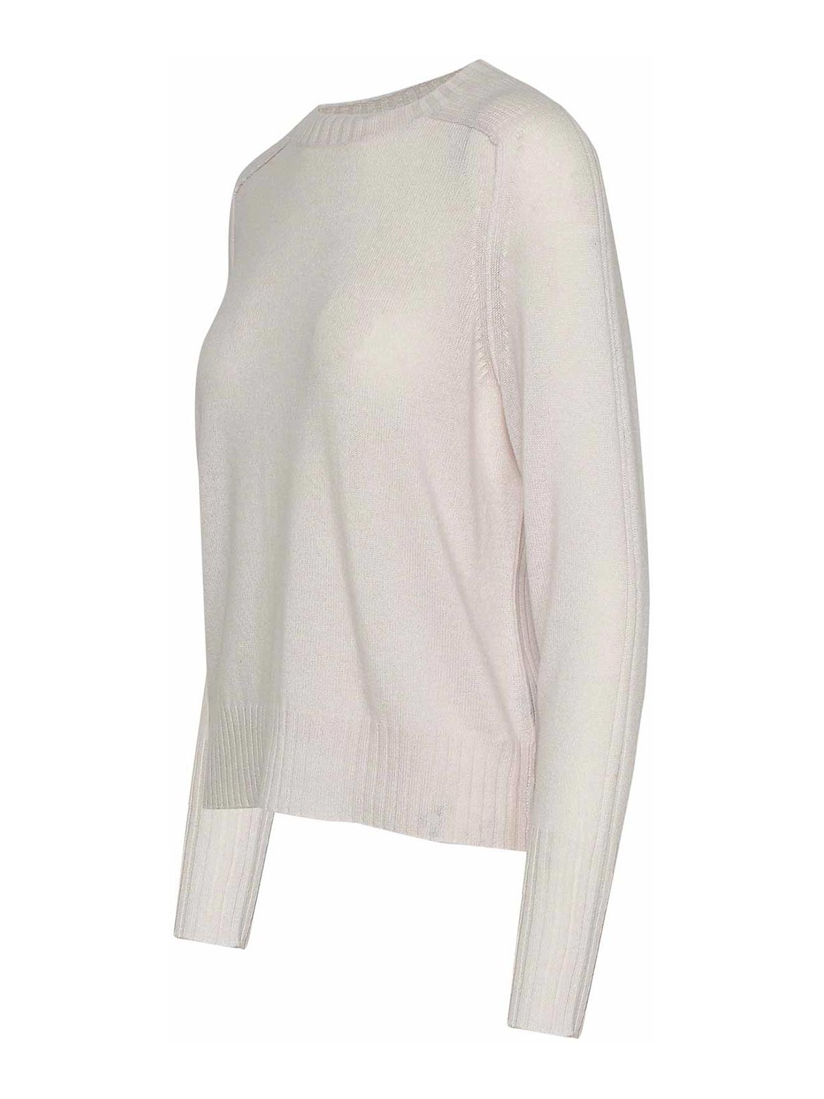 Crew necks 360 Cashmere - White cashmere katya sweater - 48048ALABASTER