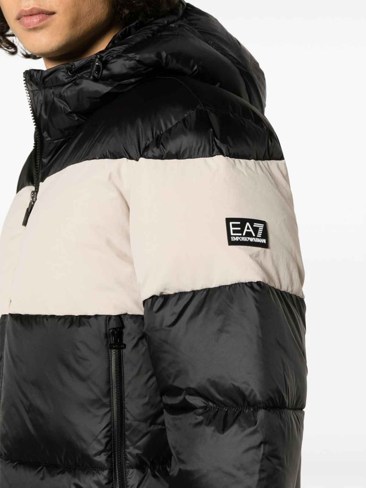 Casual jackets EA7 Emporio Armani - Logo hooded down jacket ...