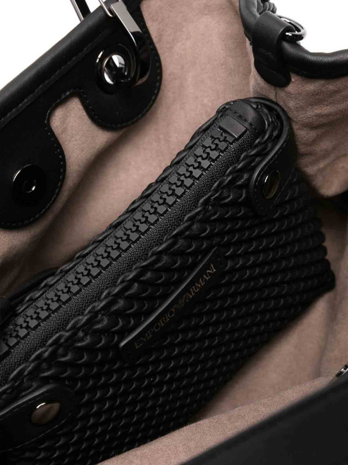 Cross body bags Emporio Armani - Embossed small tote bag - Y3D166YVZ9I80001