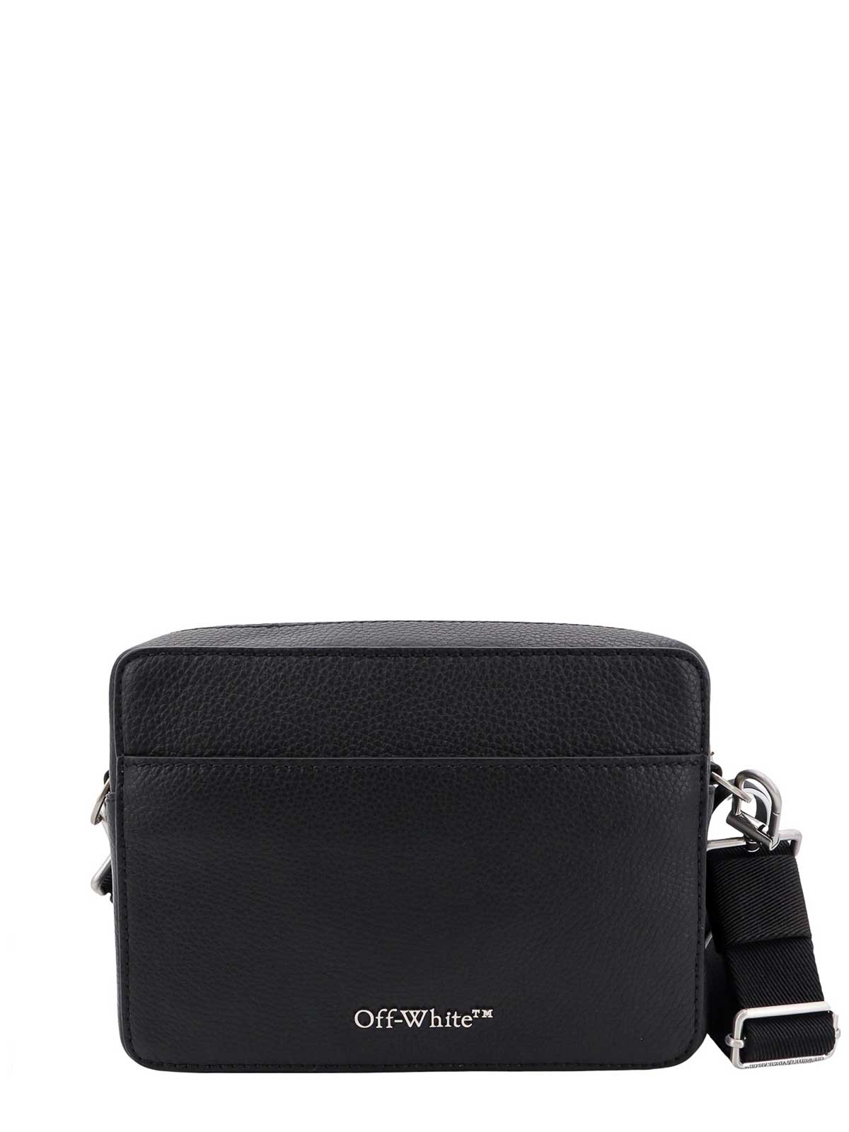 Shoulder bags Off-White - Leather shoulder bag with frontal metal logo ...